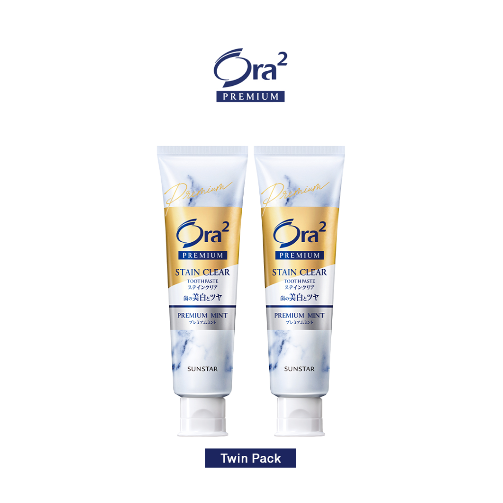 [Twin Pack] Ora2 Premium Stain Clear Toothpaste