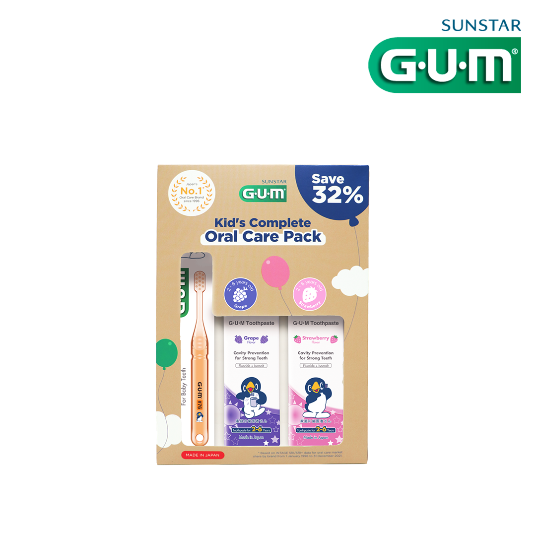GUM Kids 2-6 Years Old Oral Care Pack | Tokyoninki Oral Care Malaysia
