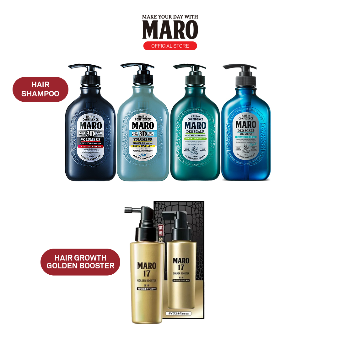 Maro Hair Shampoo + Maro17 Hair Growth Golden Booster Bundle ...