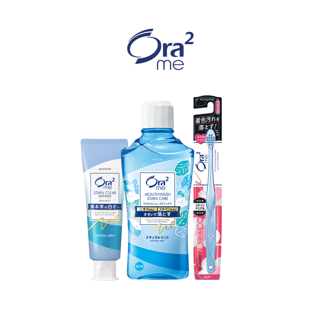 Ora2 me Stain Clear Toothpaste - Natural Mint/Peach Leaf Mint/Apple ...