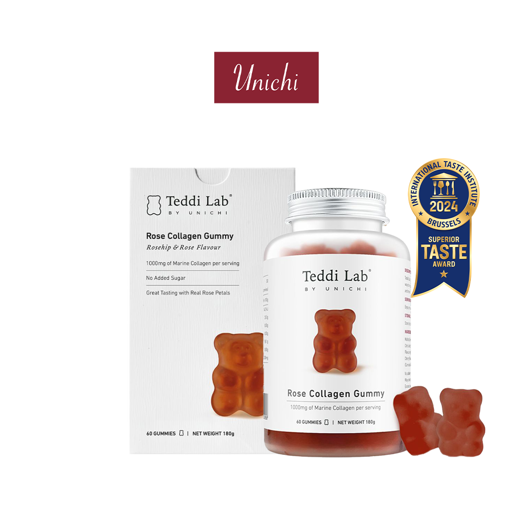 Teddi Lab Rose Collagen Gummy 180g by Unichi